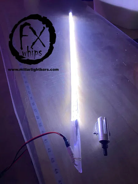 SINGLE WHITE LED LIGHT WHIP – MILLAR LIGHT BARS - FX WHIPS, LLC